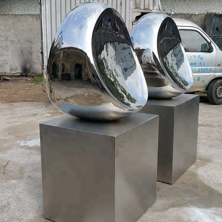 Stainless-steel-Egg-shape-sculpture-abstract-home - Sculpture Factory ...