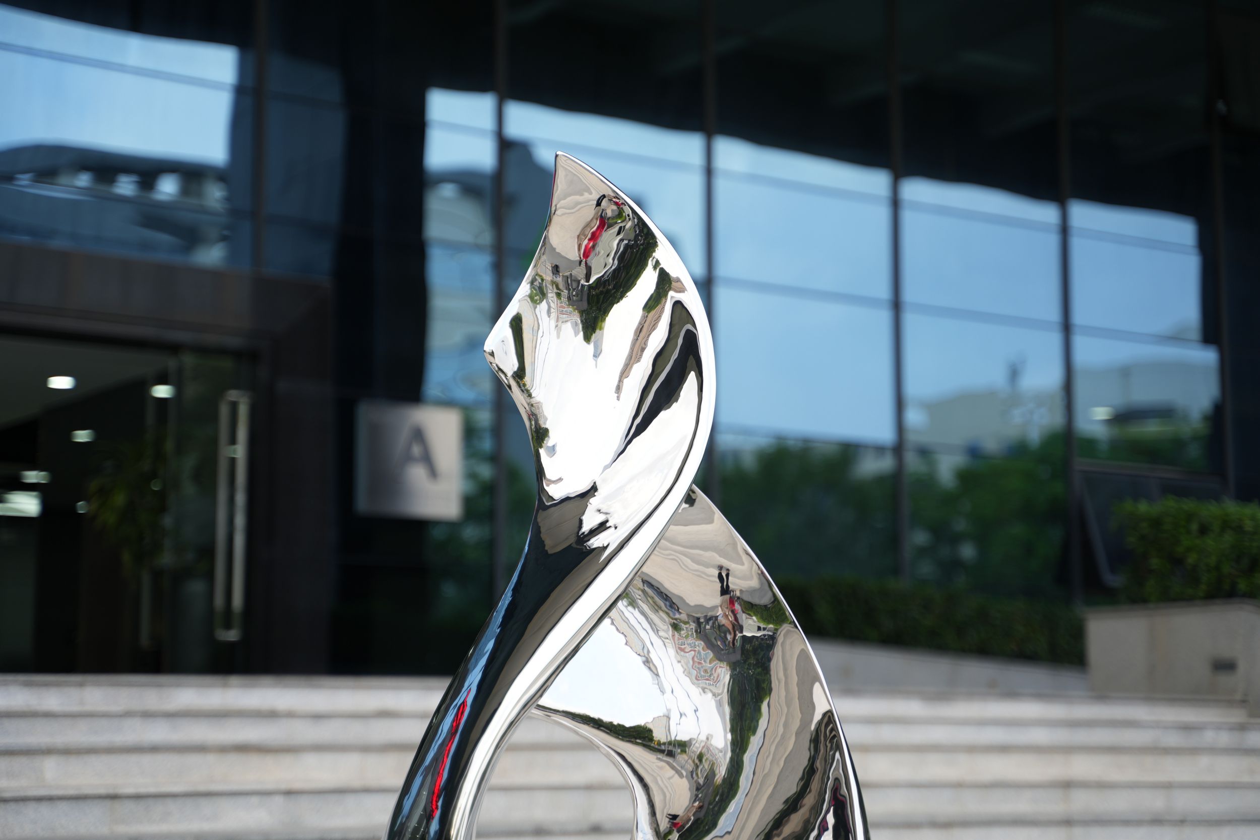 Stainless Steel Abstract Flower Sculpture - Metal Sculpture Specialist