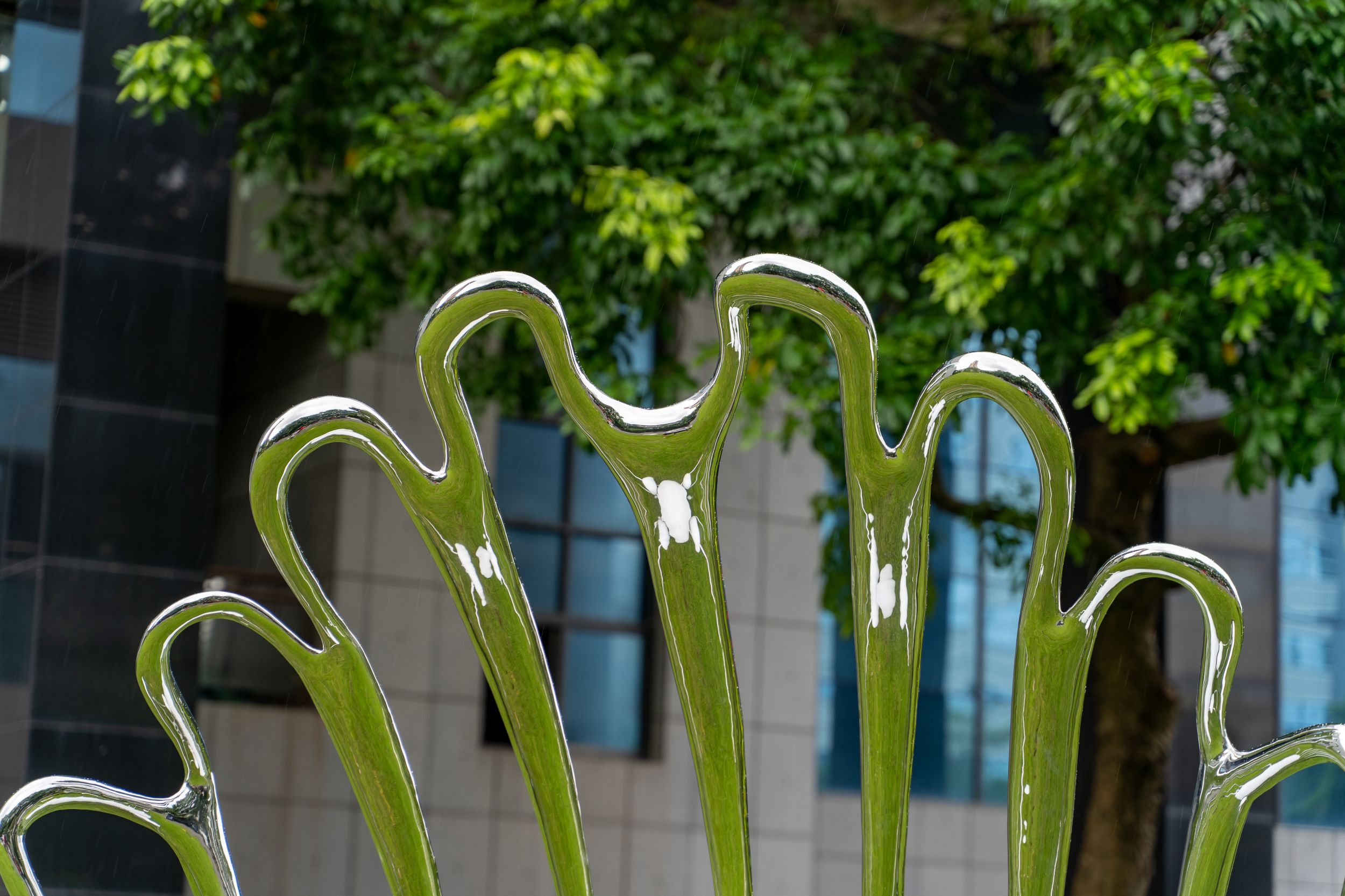 Stainless steel hollow shell sculpture - Metal Sculpture Specialist