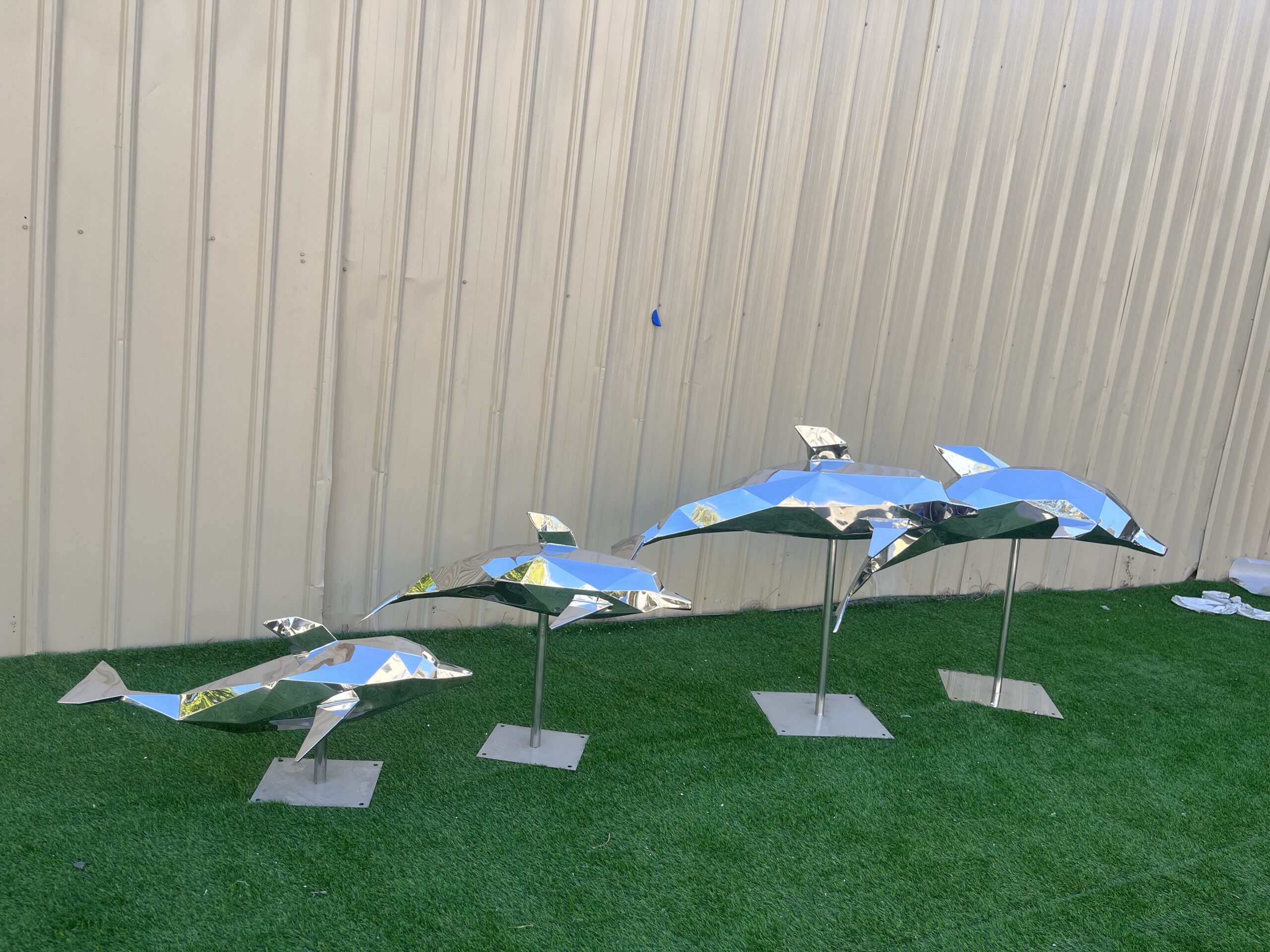 stainless steel dolphin sculpture - Metal Sculpture Specialist