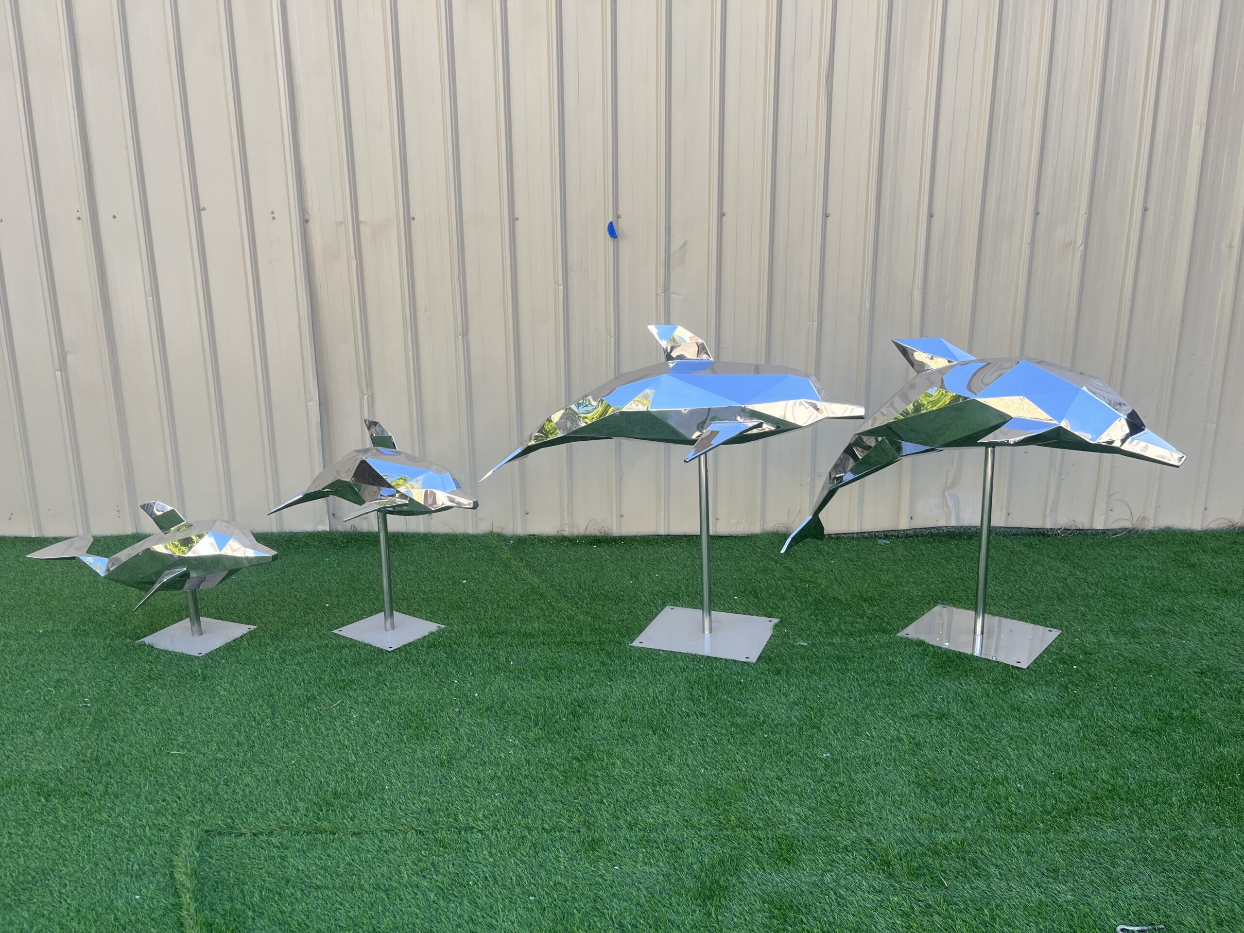 stainless steel dolphin sculpture - Metal Sculpture Specialist
