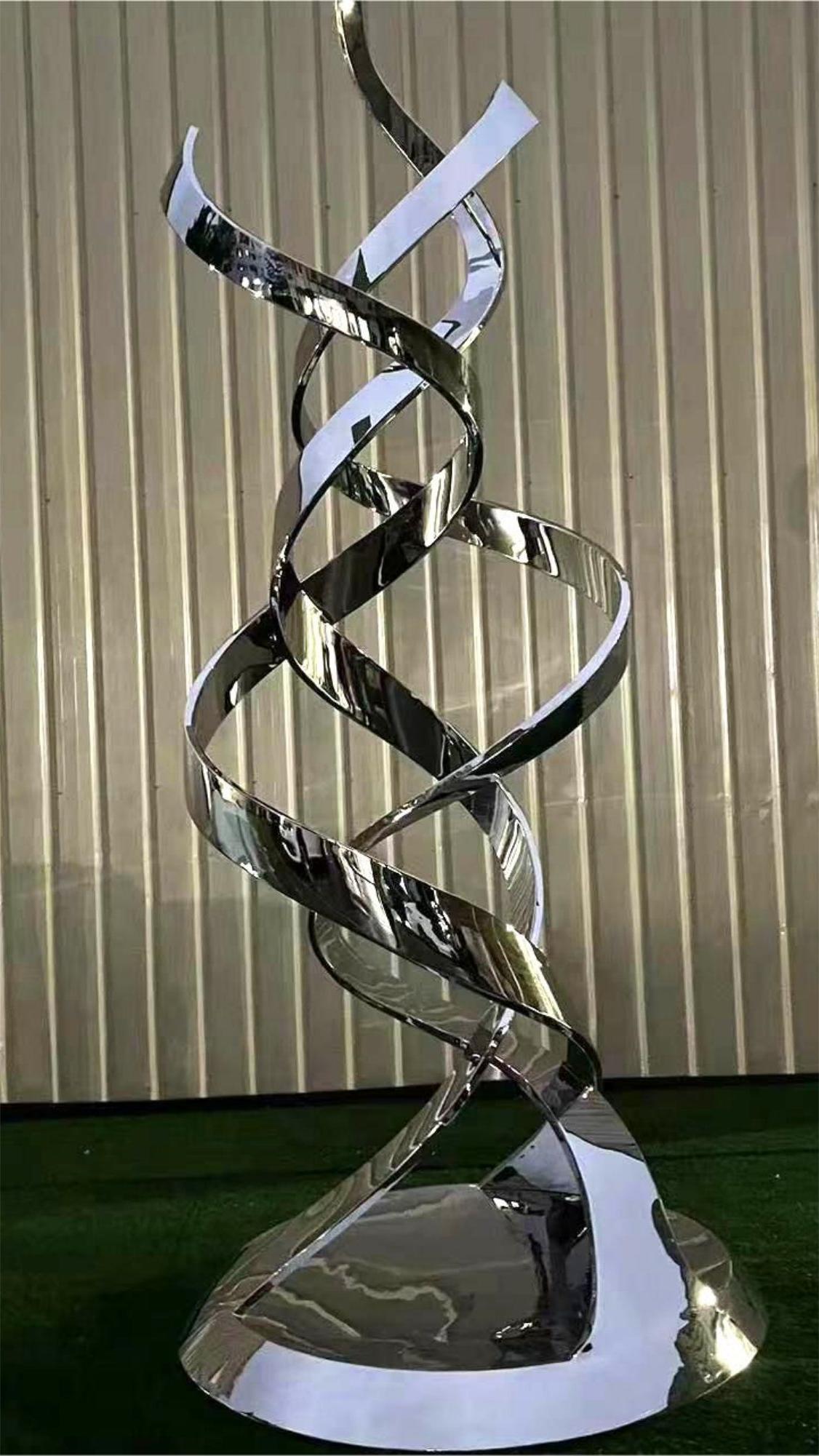 Abstract Ribbon sculpture - Metal Sculpture Specialist