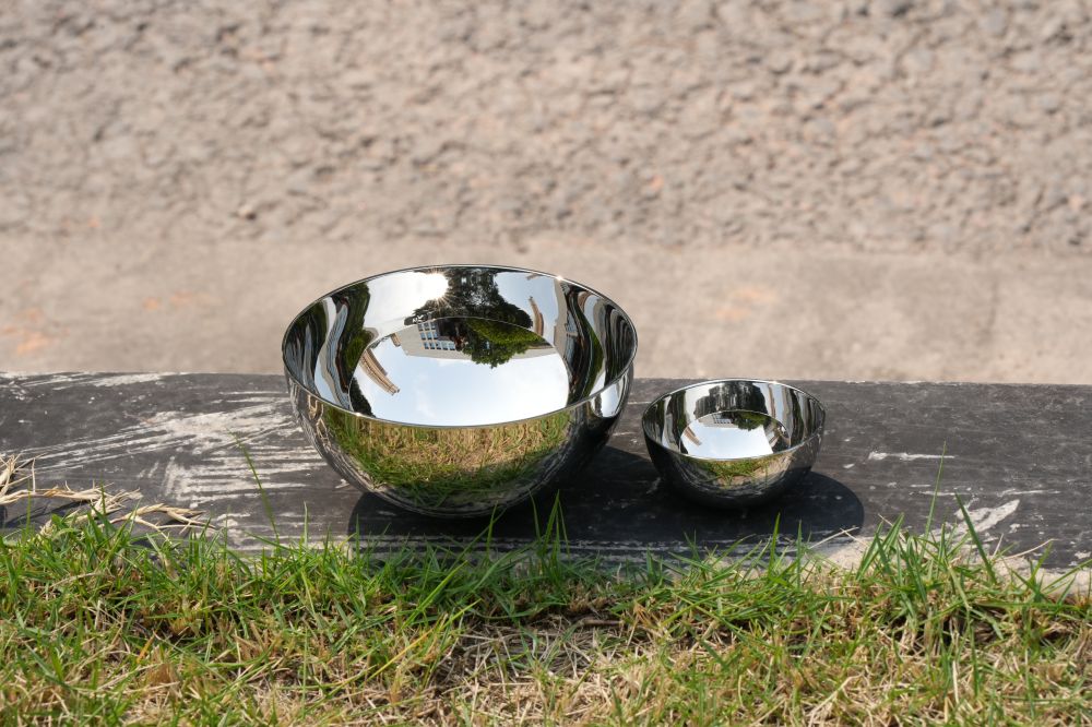 20CM diameter mirror 304 stainless steel hemisphere sculpture - Metal ...