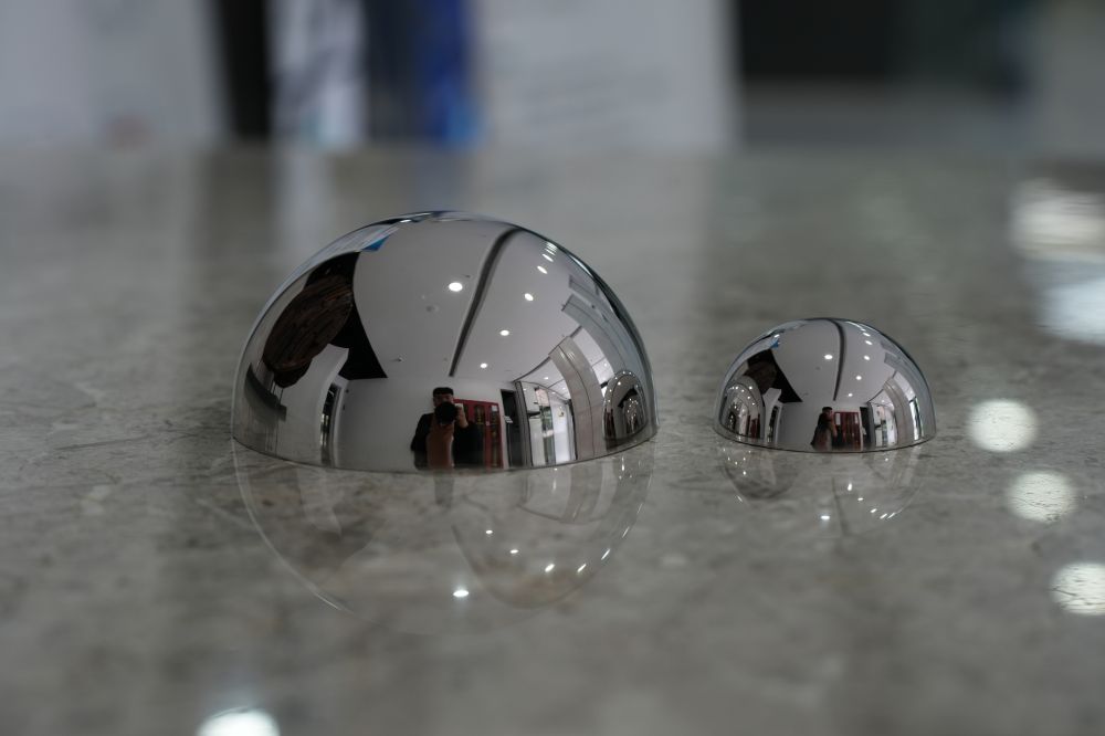 20CM diameter mirror 304 stainless steel hemisphere sculpture - Metal ...