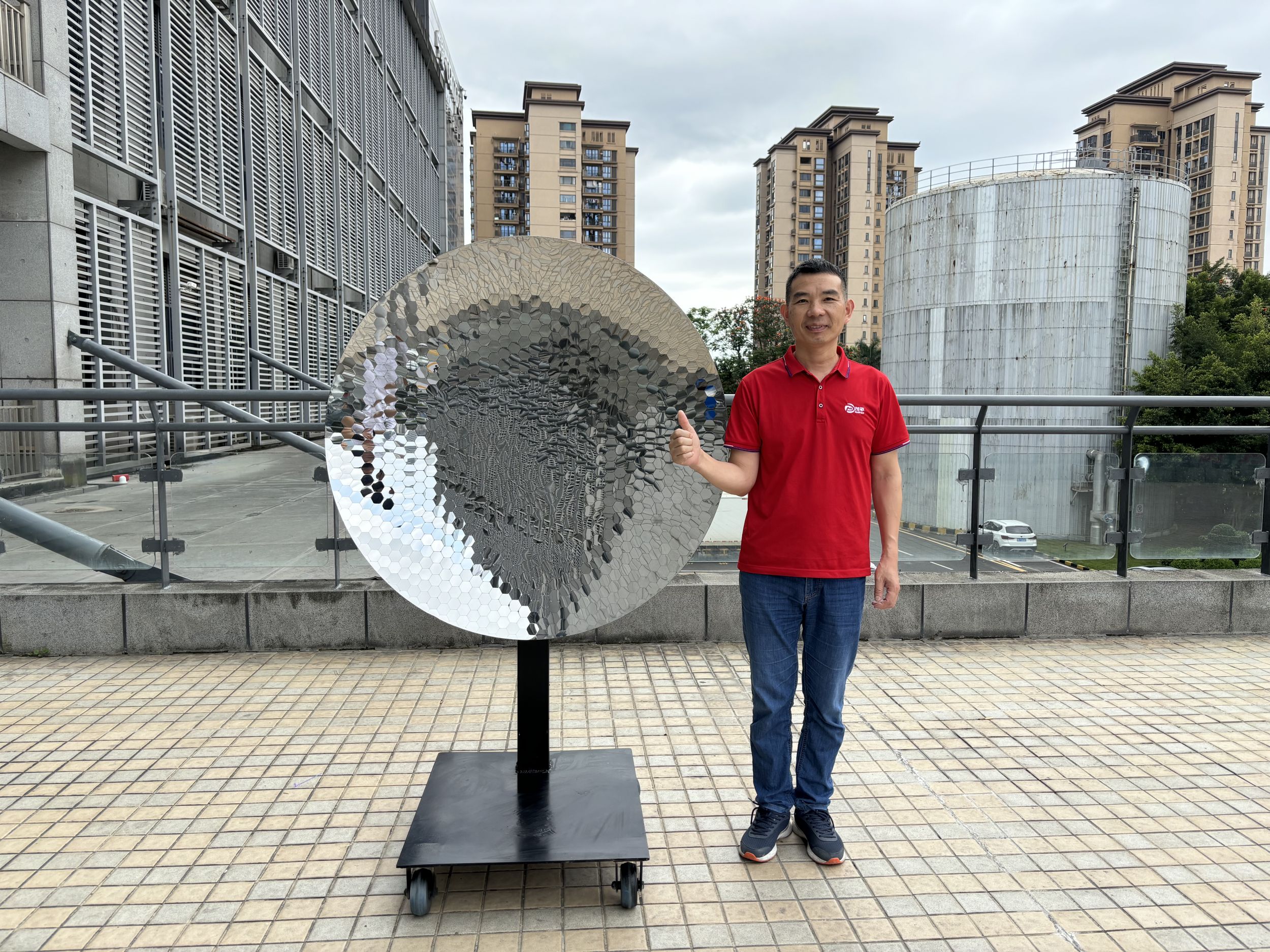 Stainless Steel Concave Mirror Wall Décor - Metal Sculpture Specialist