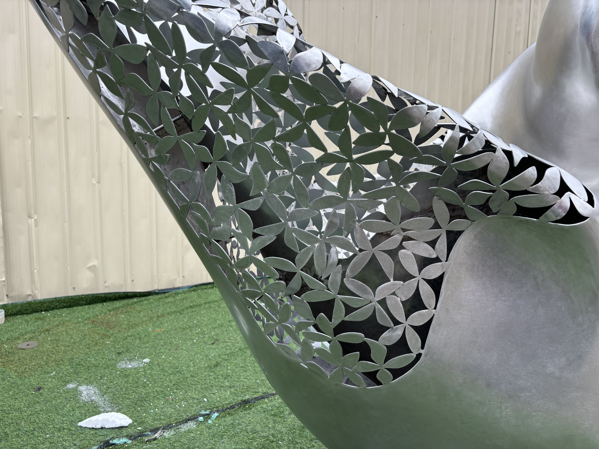 Brushed Stainless Steel Ribbon Sculpture - Metal Sculpture Specialist