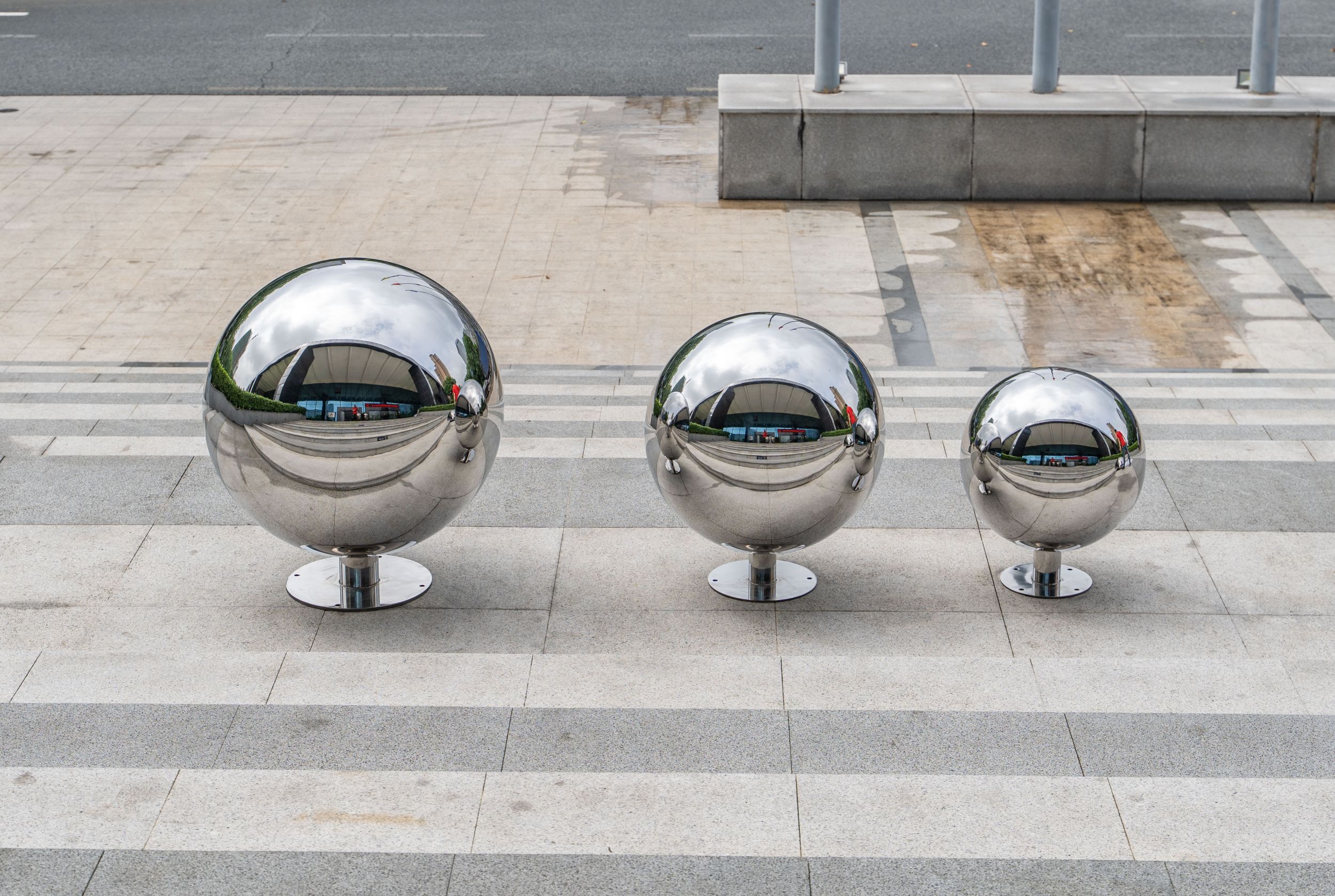 Diameter 40/60/80CM mirror 304 stainless steel sphere sculpture - Metal ...