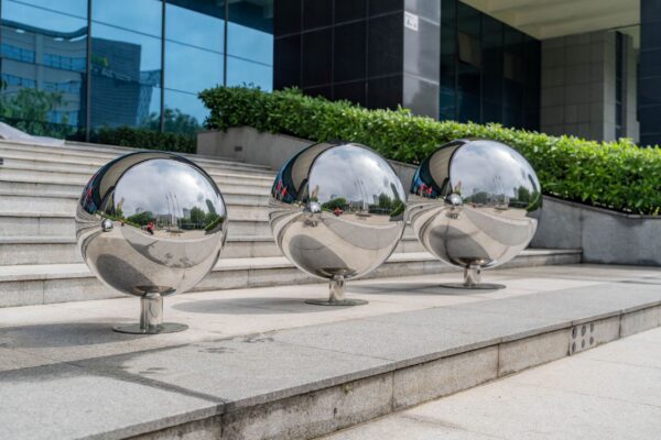Diameter 40/60/80CM mirror 304 stainless steel sphere sculpture - Metal ...