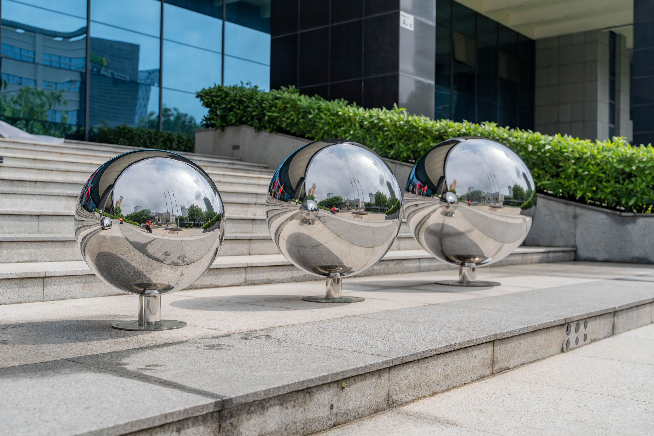 Diameter 40/60/80CM mirror 304 stainless steel sphere sculpture - Metal ...