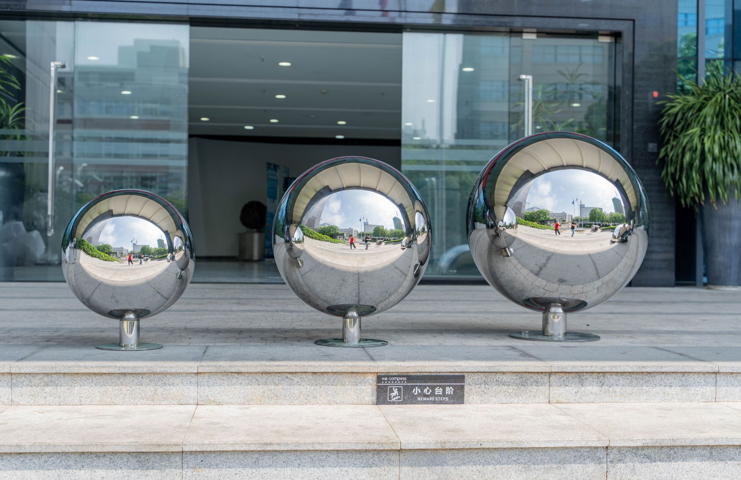 Diameter 40/60/80CM mirror 304 stainless steel sphere sculpture - Metal ...