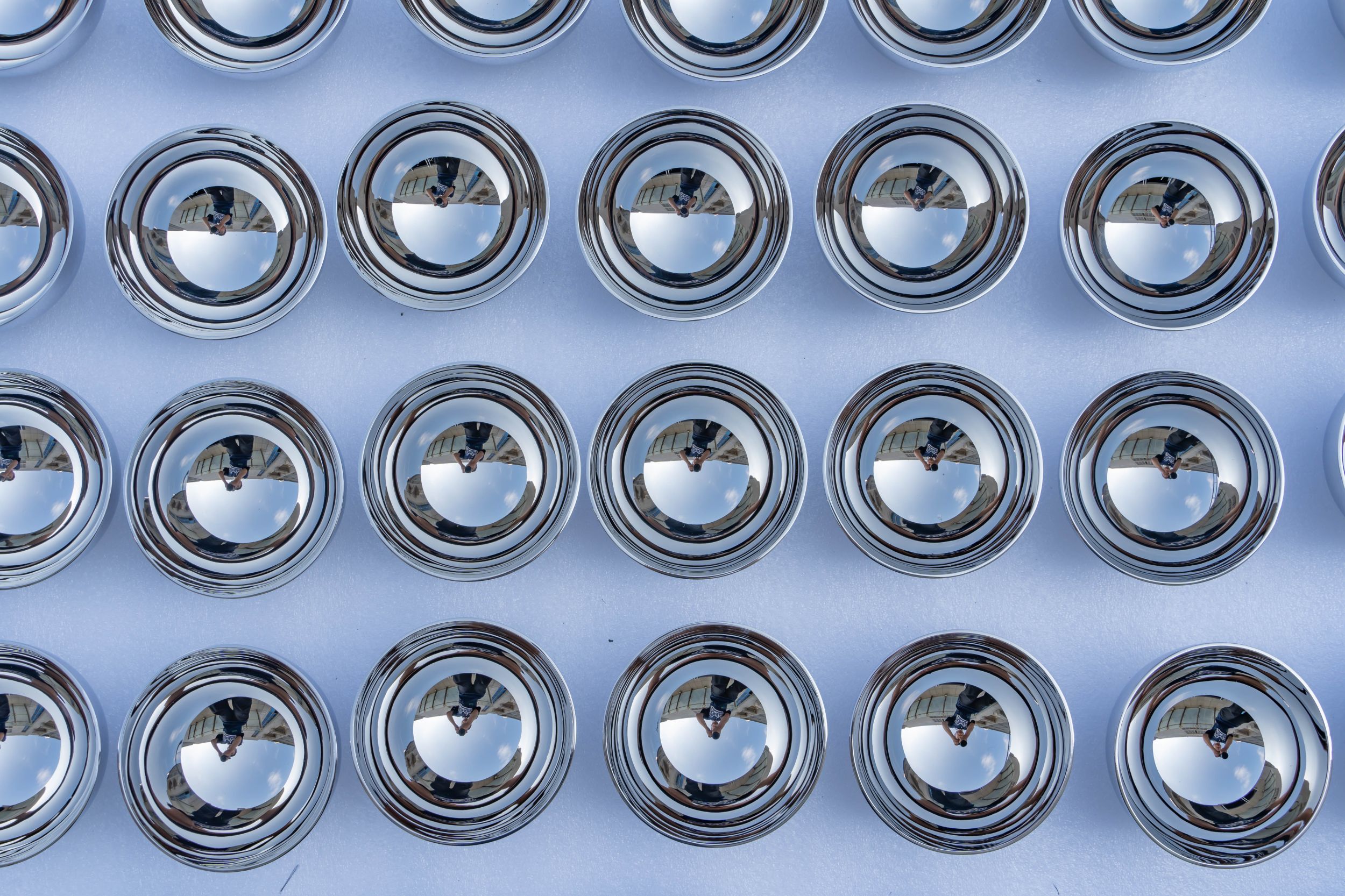 Stainless Steel Hemisphere Sculpture - Metal Sculpture Specialist