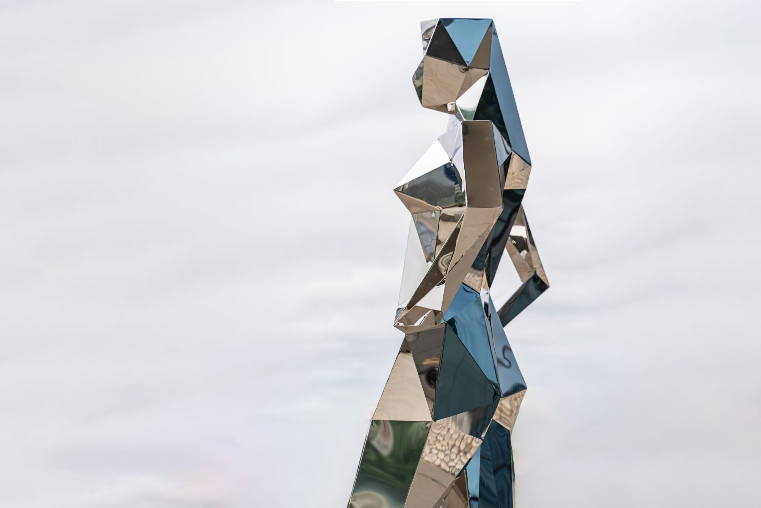 Stainless Steel Lady Sculpture - Metal Sculpture Specialist