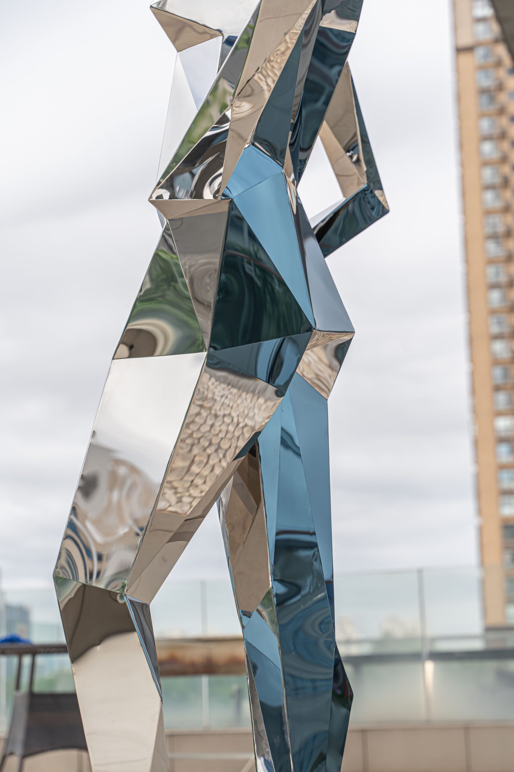 Stainless Steel Lady Sculpture - Metal Sculpture Specialist