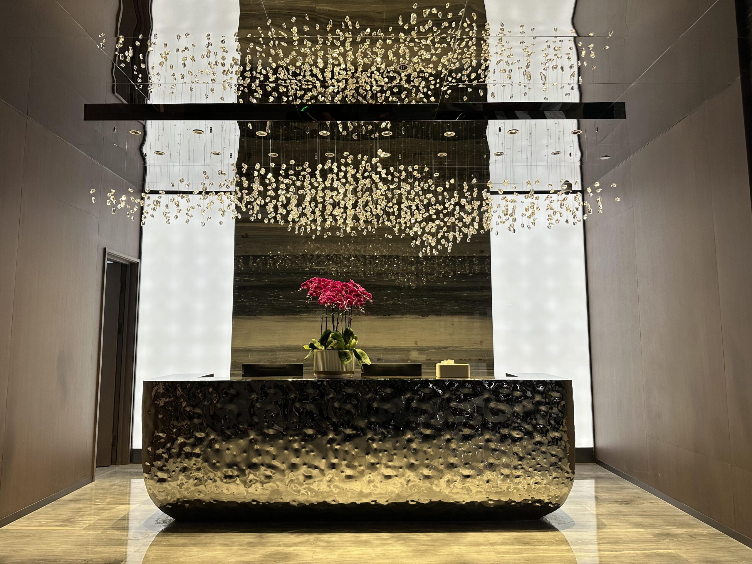 Stainless Steel Front Desk - Customized Stainless Steel Sculpture
