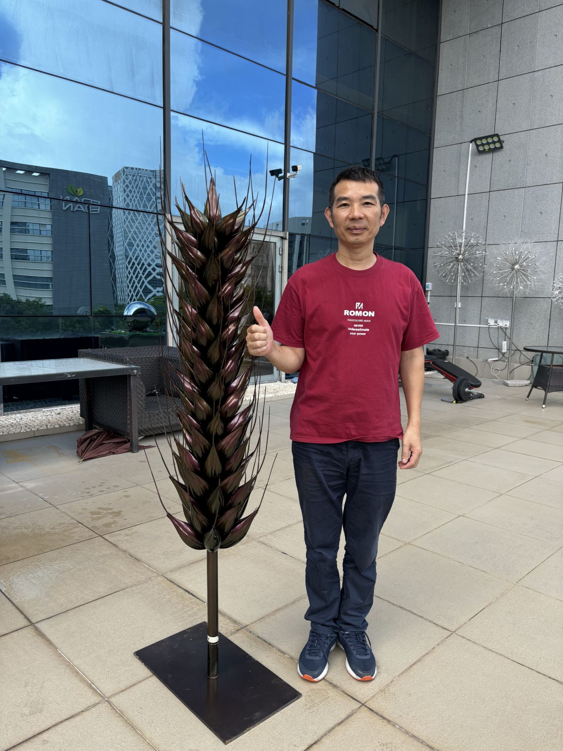 Modern Wheat Spike Decoration - Metal Sculpture Specialist
