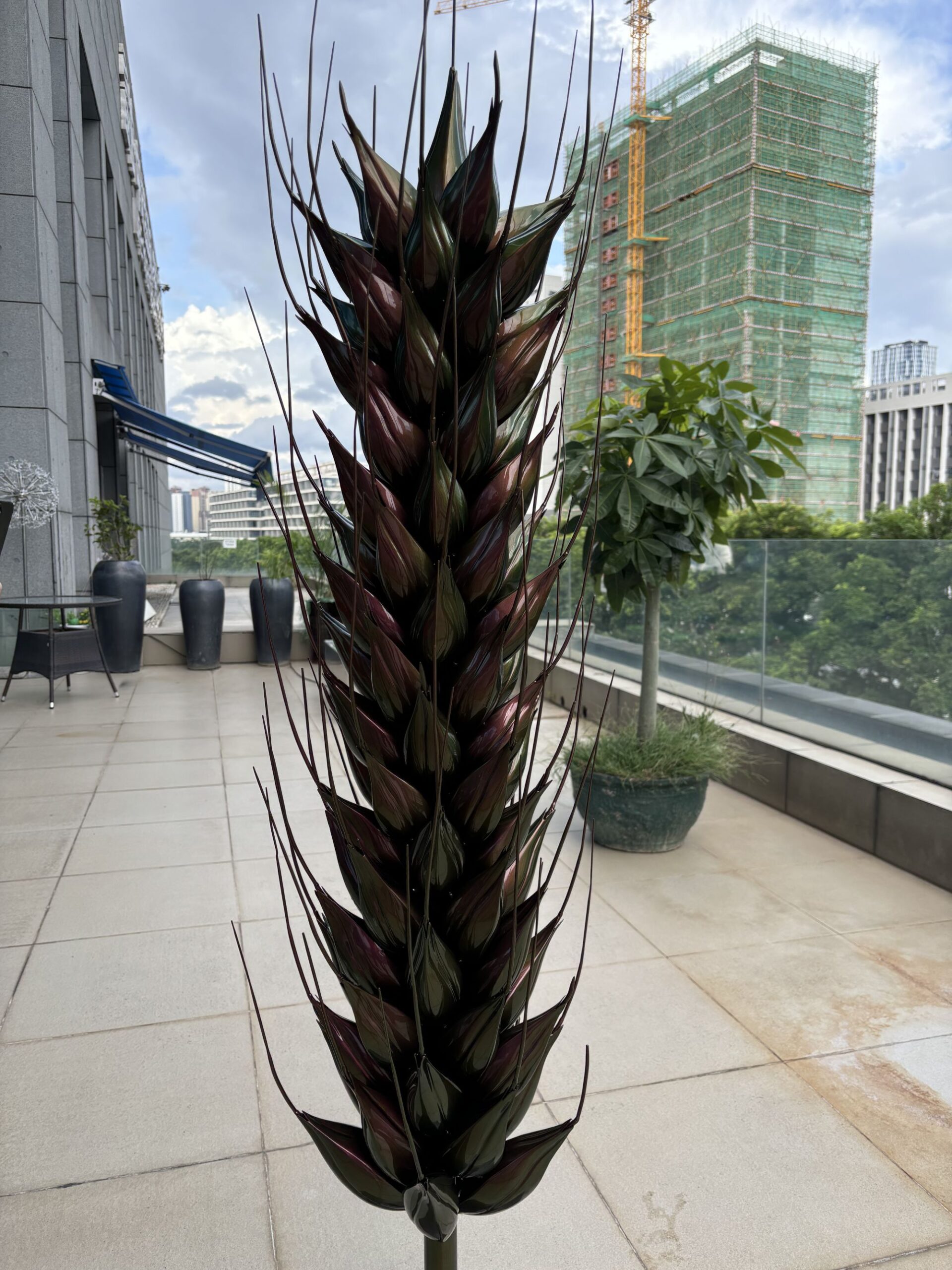 Modern Wheat Spike Decoration - Metal Sculpture Specialist