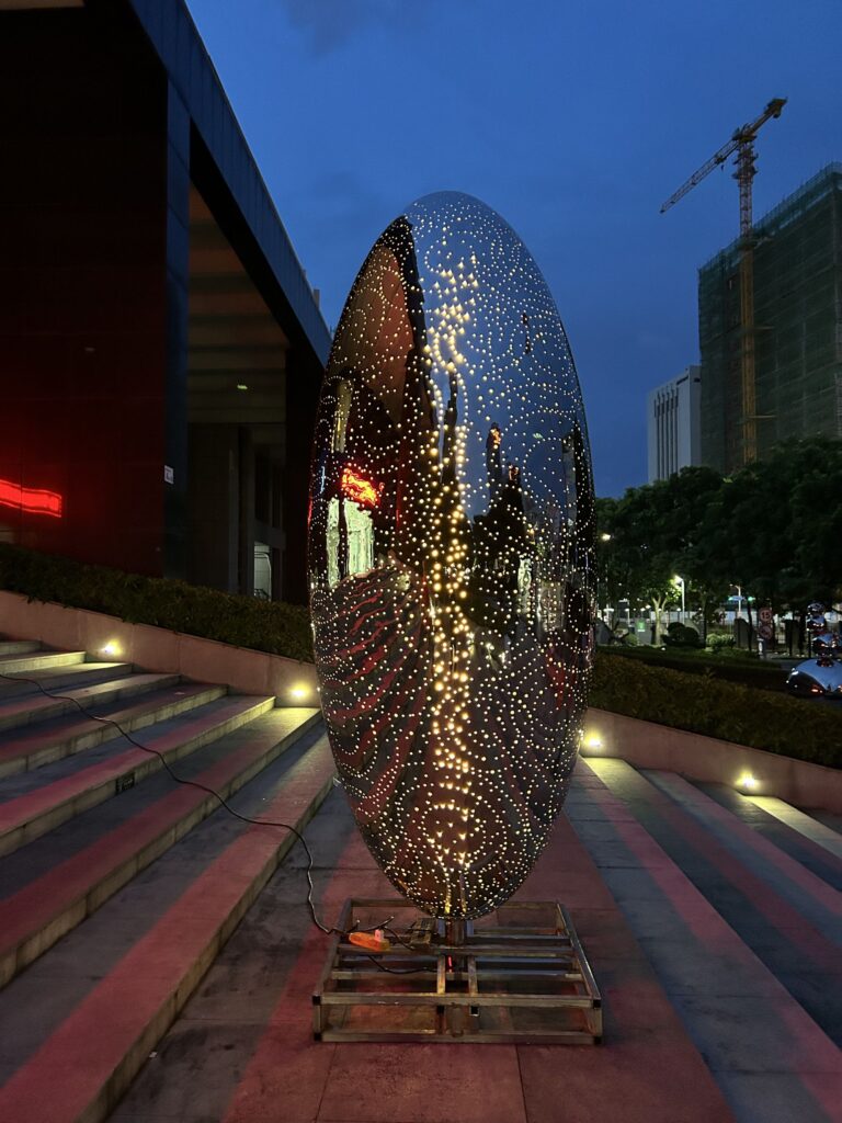 Oval Art Installation - Metal Sculpture Specialist