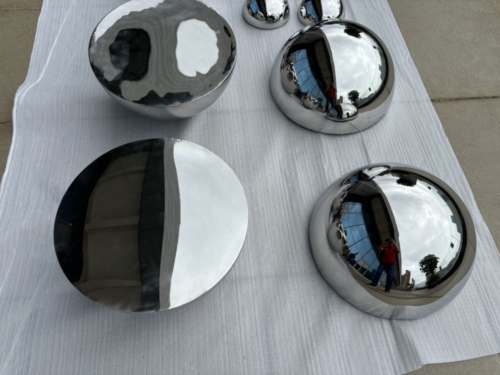 304 stainless steel hemisphere sculpture - Metal Sculpture Specialist