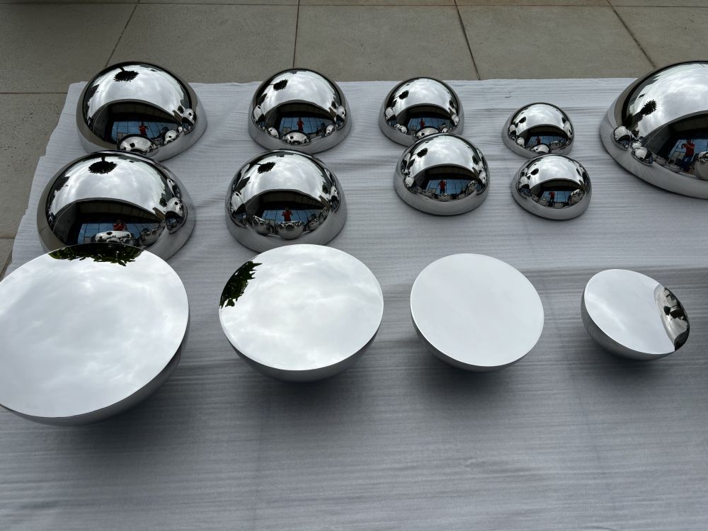 304 stainless steel hemisphere sculpture - Metal Sculpture Specialist