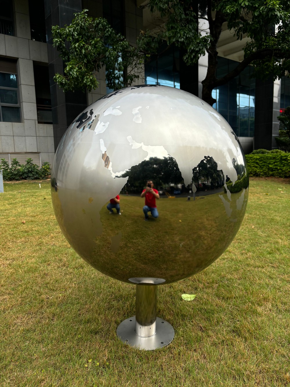 304 Stainless Steel Water Jet Ball - Metal Sculpture Specialist