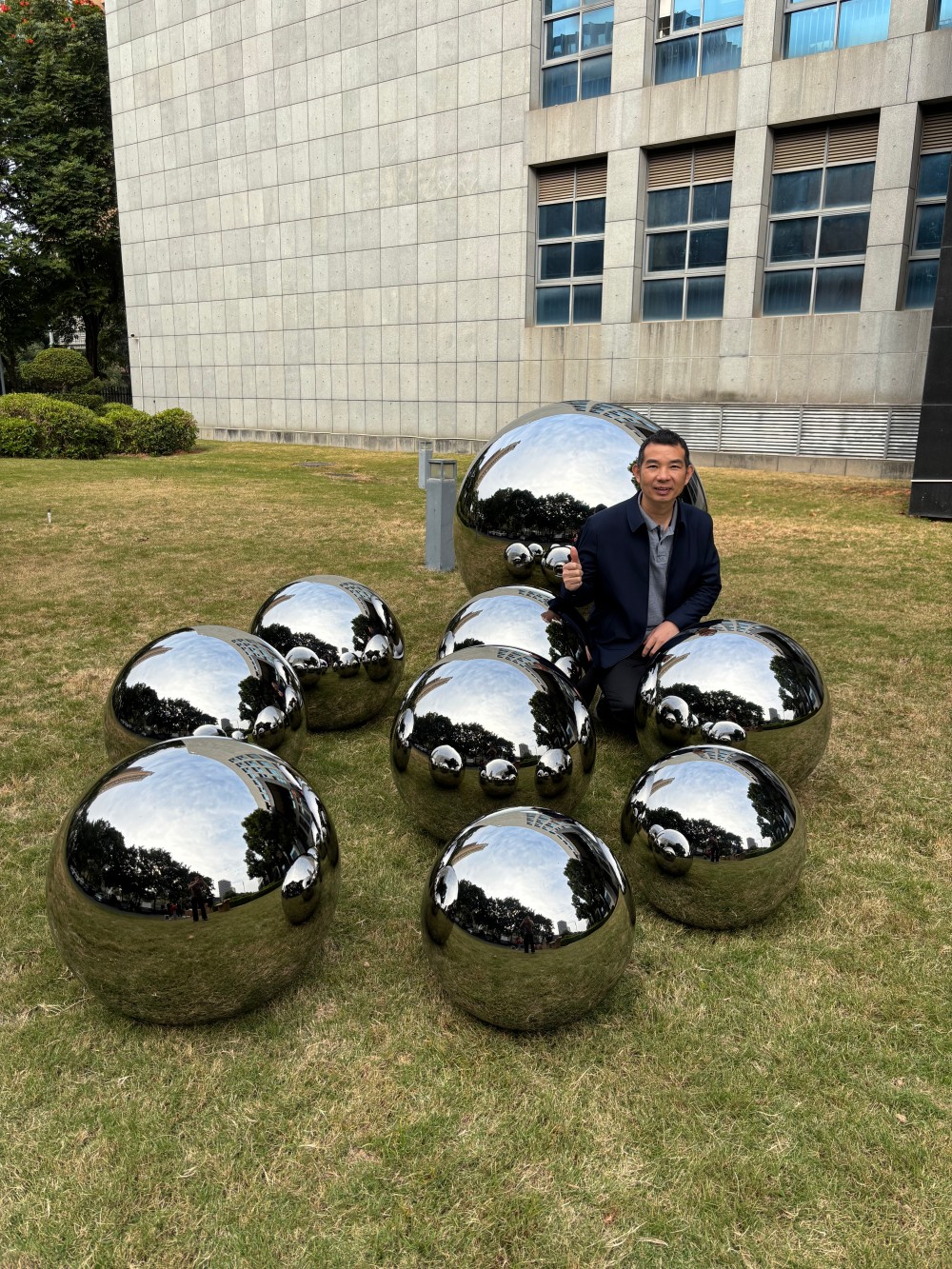 304 Stainless Steel Sphere - Metal Sculpture Specialist